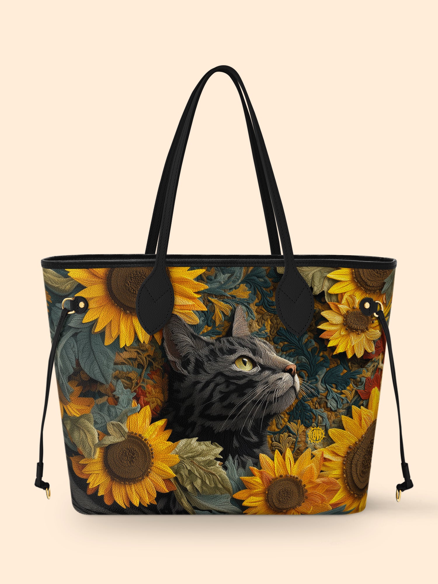 Sunflower Tabby Cat Classic Shopper Tote LB0HH003 – Lebags